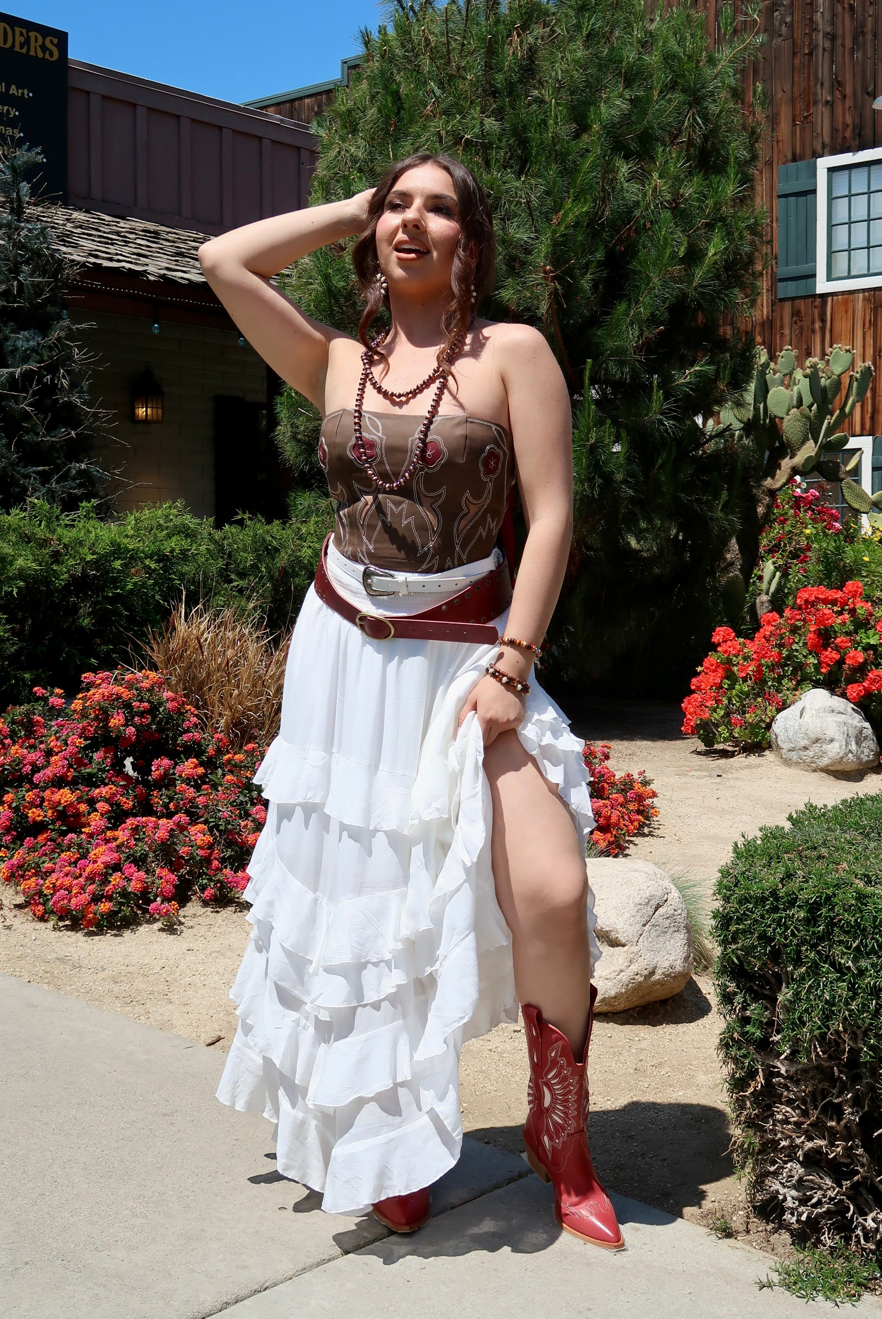 Morelia Ruffle Maxi Skirt – VALEDOR Western